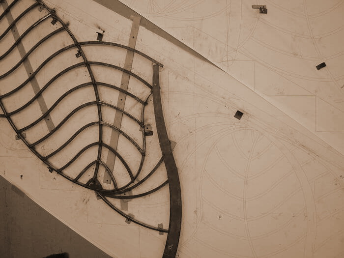 Prestigious suspended cantilevered marble staircase carved by hand.