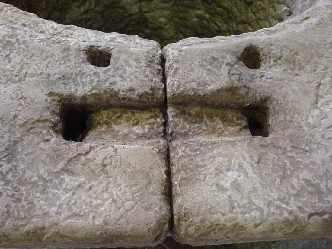 Holes for typical iron joint to assembly perpendicularly the different ...