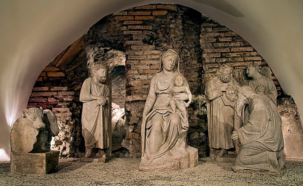 Who carved in the marble the first nativity scene of the history ...